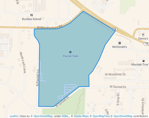 Parrish Park in Carbondale | Map and Routes