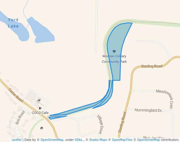 Morden Colliery Community Park in Nanaimo | Map and Routes