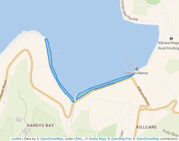 Hardys Bay Foreshore in Hardys Bay | Map and Routes