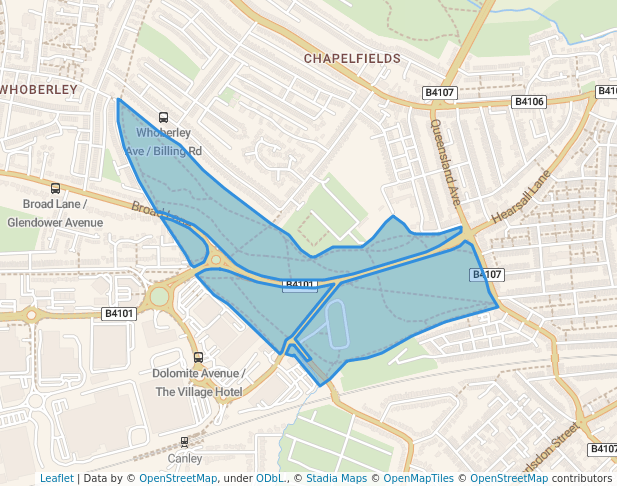 Hearsall Common in Coventry | Map and Routes