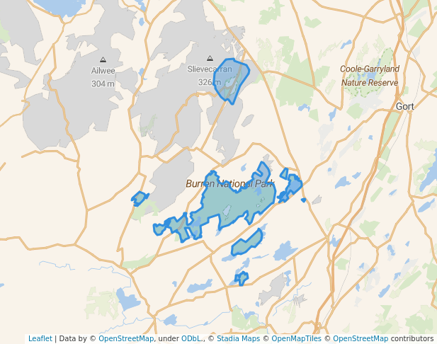 Burren National Park in Skehard | Map and Routes