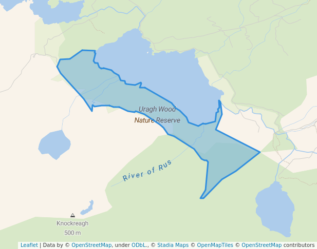 Uragh Wood Nature Reserve in Faha West | Map and Routes