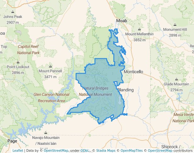 Bears Ears National Monument in Monticello | Map and Routes