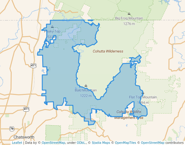 Cohutta Wildlife Management Area in Cisco | Map and Routes