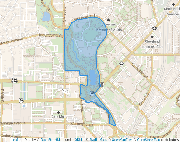 Wade Park in Cleveland | Map and Routes