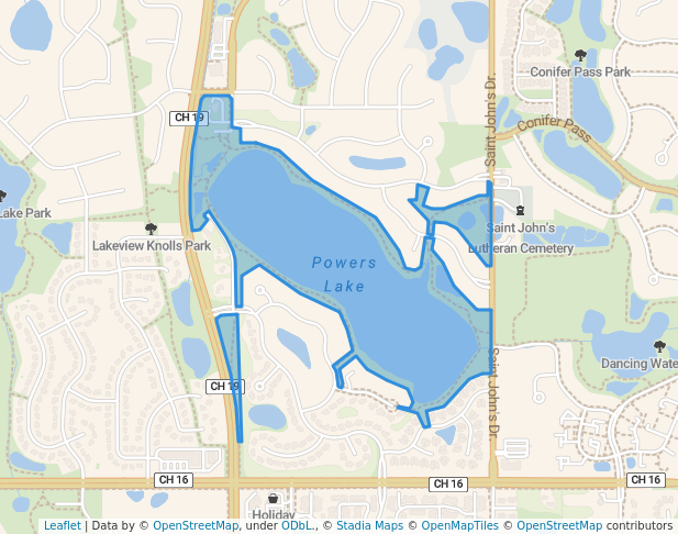 Powers Lake Park in Woodbury | Map and Routes