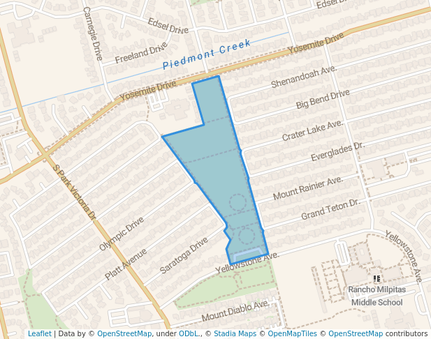 Murphy Park in Milpitas | Map and Routes