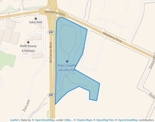 Betsy Caughlin Donnelly Park in Reno | Map and Routes