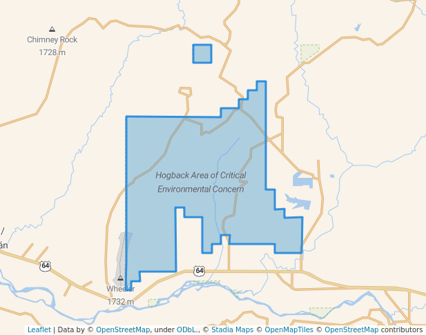 Hogback Area of Critical Environmental Concern in Waterflow | Map and ...