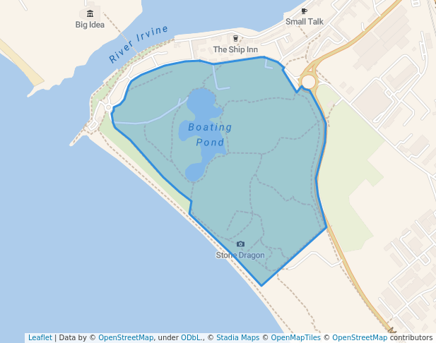 Irvine Beach Park in Irvine | Map and Routes