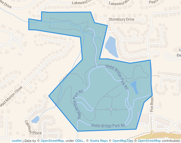 Webb Bridge Park in Alpharetta | Map and Routes