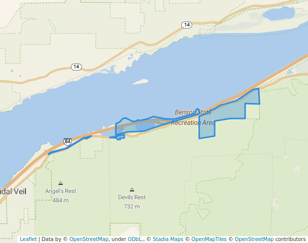 Benson State Recreation Area in Cascade Locks | Map and Routes
