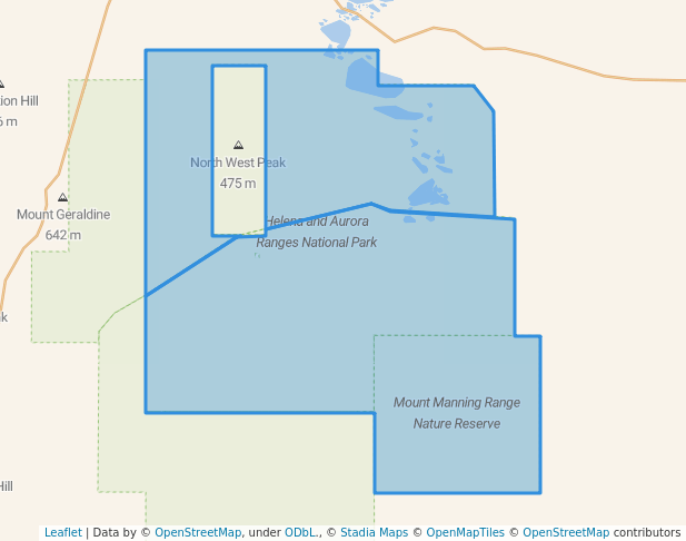 Mount Manning Range Nature Reserve in Ularring | Map and Routes