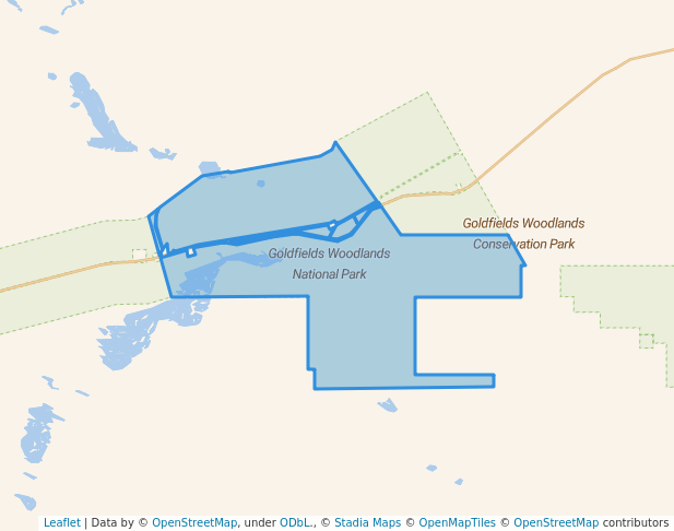 Goldfields Woodlands National Park in Victoria Rock | Map and Routes