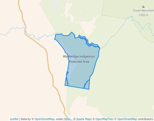 Wattleridge Indigenous Protected Area in Backwater | Map and Routes