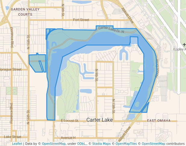Levi Carter Park in Carter Lake | Map and Routes