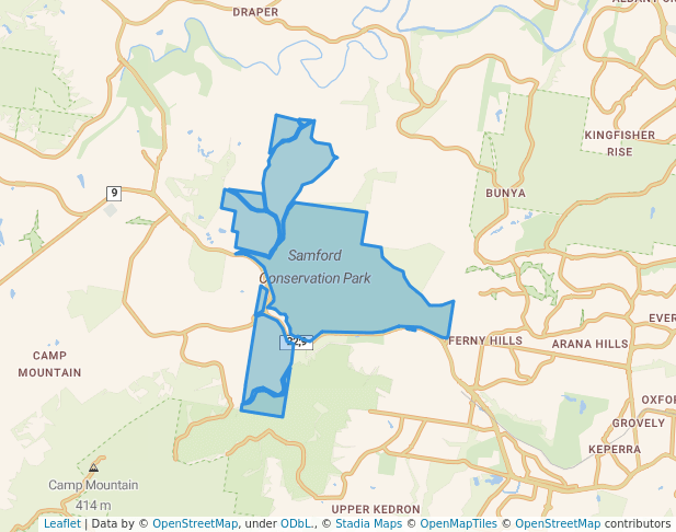 Samford Conservation Park in Ferny Hills | Map and Routes
