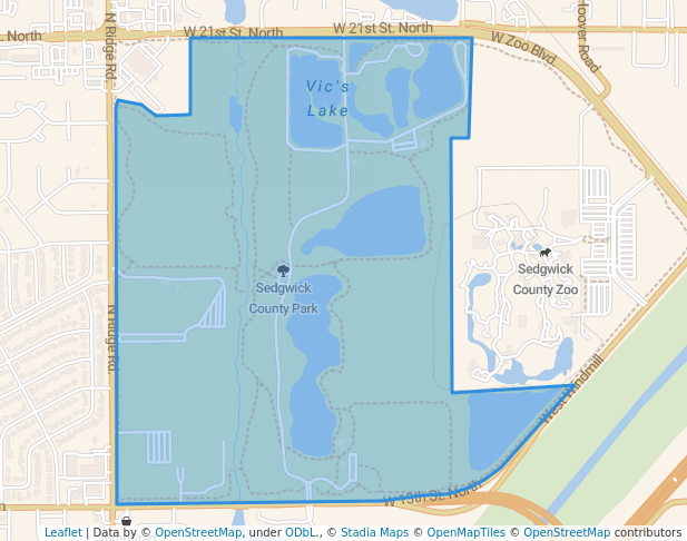 Sedgwick County Park in Wichita | Map and Routes