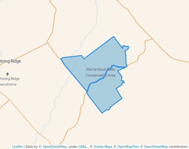 Warrambool State Conservation Area in Collarenebri | Map and Routes