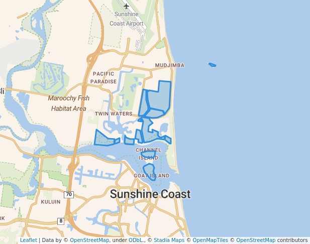 Maroochy River Conservation Park in Twin Waters | Map and Routes