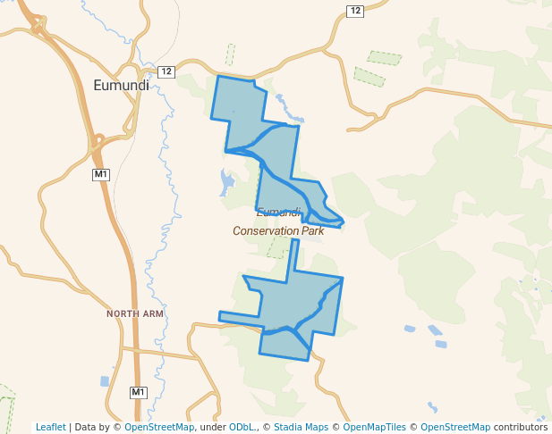 Eumundi Conservation Park in North Arm | Map and Routes