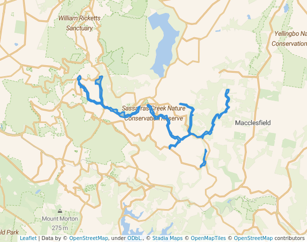 Sassafras Creek Nature Conservation Reserve in Monbulk | Map and Routes