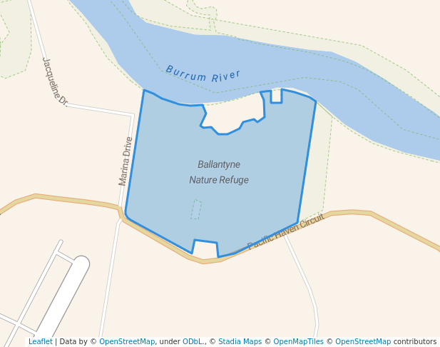 Ballantyne Nature Refuge in Pacific Haven | Map and Routes