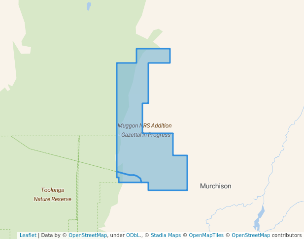 Muggon NRS Addition - Gazettal in Progress in Murchison | Map and Routes