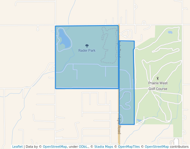 Rader Park in Weatherford | Map and Routes