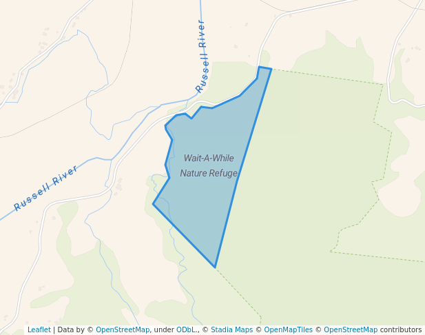 Wait-A-While Nature Refuge in Woopen Creek | Map and Routes