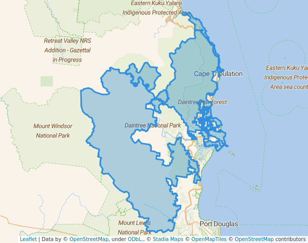 Daintree National Park in Upper Daintree | Map and Routes
