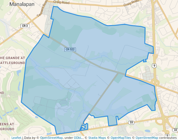 Monmouth Battlefield State Park in Manalapan Township | Map and Routes