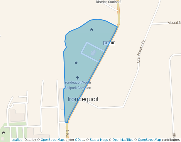Irondequoit Youth Ballpark Complex in Irondequoit | Map and Routes
