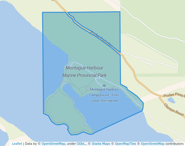 Montague Harbour Marine Provincial Park in Mayne Island | Map and Routes