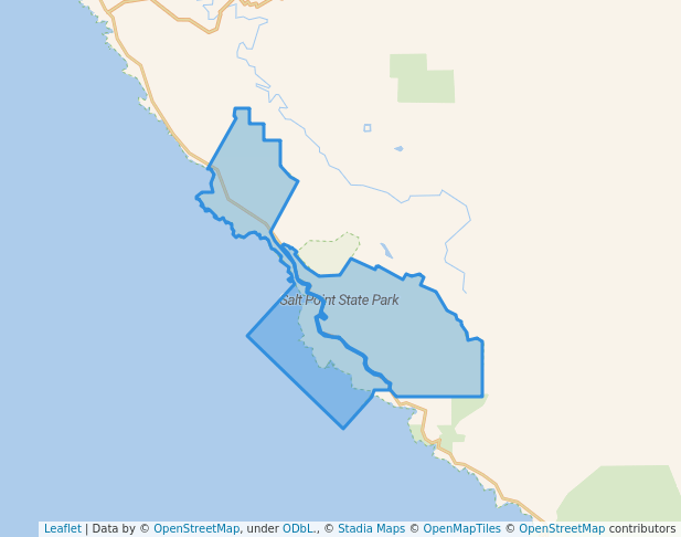 Salt Point State Park in Jenner | Map and Routes