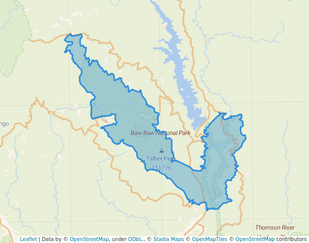 Baw Baw National Park in Baw Baw | Map and Routes