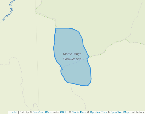 Mottle Range Flora Reserve in Buchan South | Map and Routes