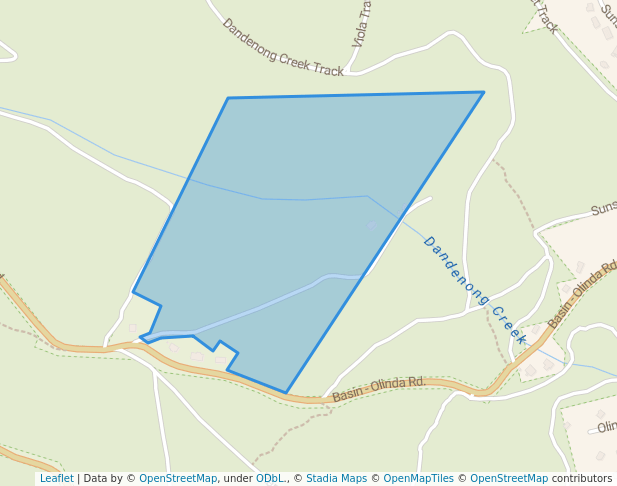 Rainbow Gully Reserve in Olinda | Map and Routes