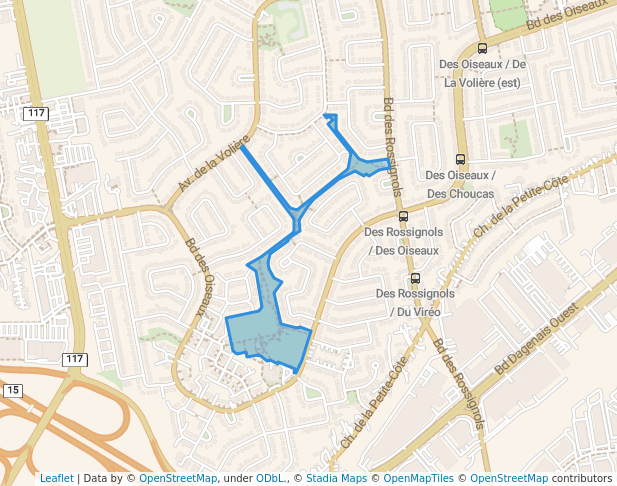 Parc Champfleury in Laval | Map and Routes