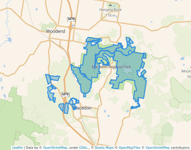 Macedon Regional Park in Mount Macedon | Map and Routes