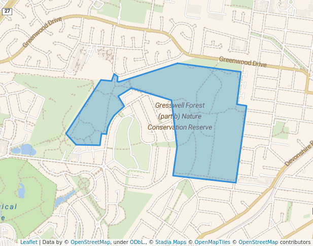 Gresswell Forest (part b) Nature Conservation Reserve in Macleod | Map ...
