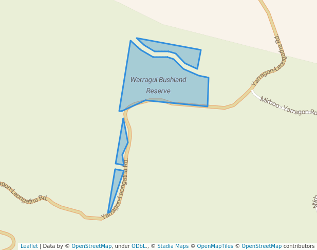 Warragul Bushland Reserve in Yarragon South | Map and Routes