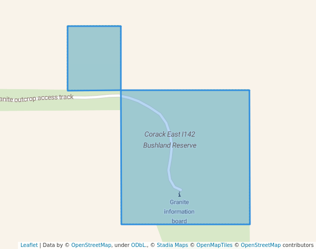 Corack East I142 Bushland Reserve in Jeffcott North | Map and Routes