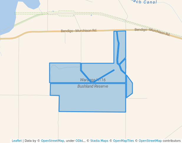 Waranga H116 Bushland Reserve in Rushworth | Map and Routes