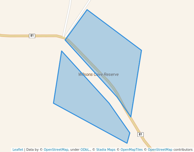 Wilsons Cave Reserve in Buchan | Map and Routes