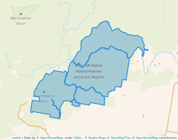 Avon - Mt Hedrick Natural Features and Scenic Reserve in Boisdale | Map ...