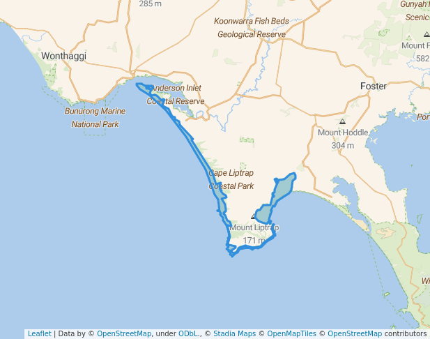 Cape Liptrap Coastal Park in Tarwin Lower | Map and Routes