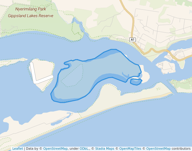 Rigby Island Gippsland Lakes Reserve in Nyerimilang | Map and Routes
