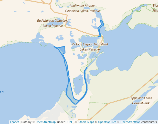 Salt Lake - Backwater Morass Gippsland Lakes Reserve in Meerlieu | Map ...