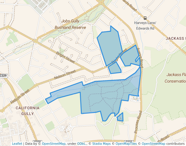 California Gully Bushland Reserve in California Gully | Map and Routes